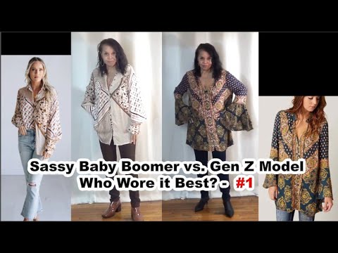 Sassy Baby Boomer vs. Gen Z Model: Who Wore it Best? Free People Tops ...