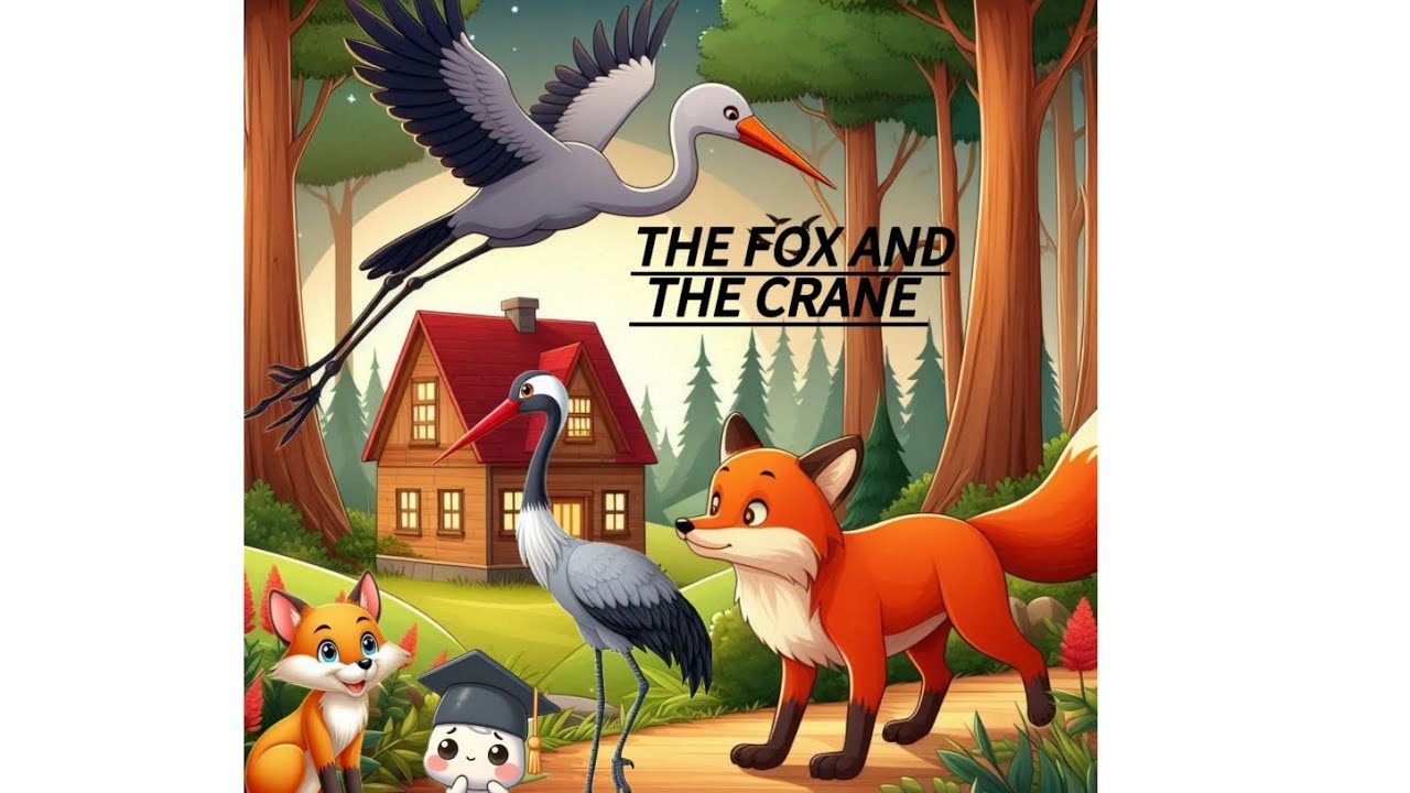 The fox and the crane 📓part-3//stories - YouTube