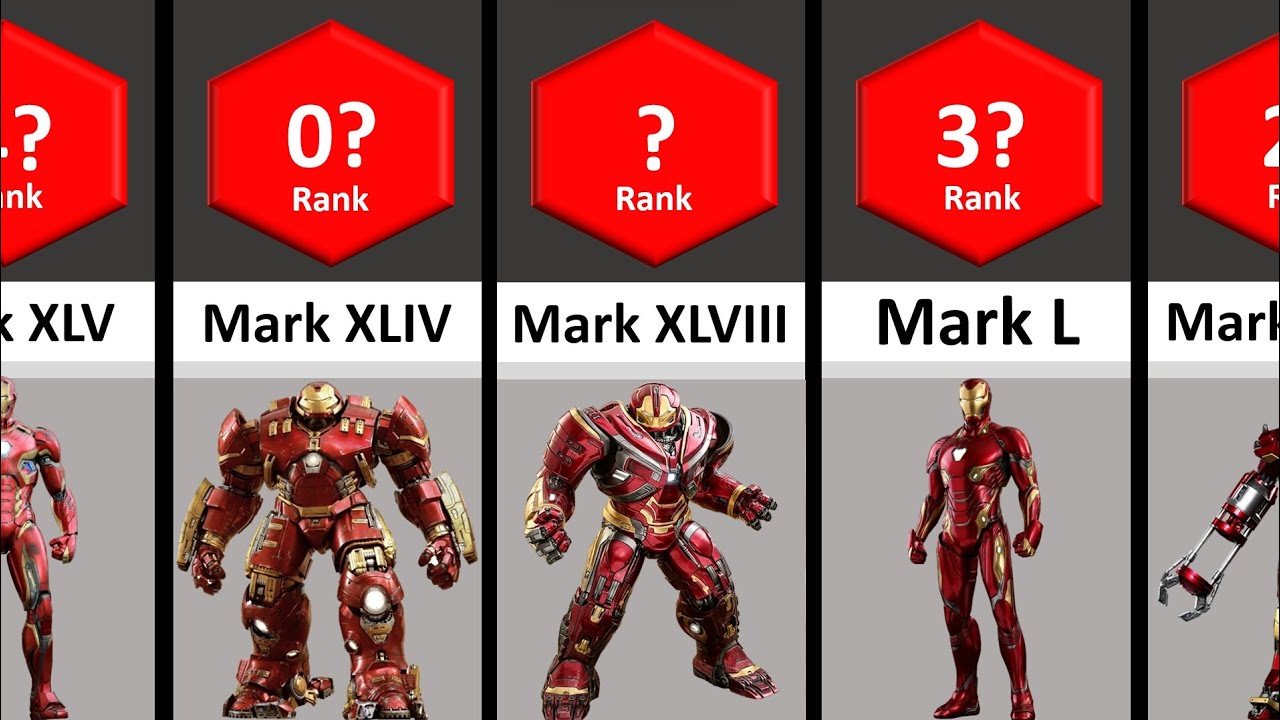 All Iron Man's Armors In MCU 2023 | STATS #comparison #comparisonvideo ...