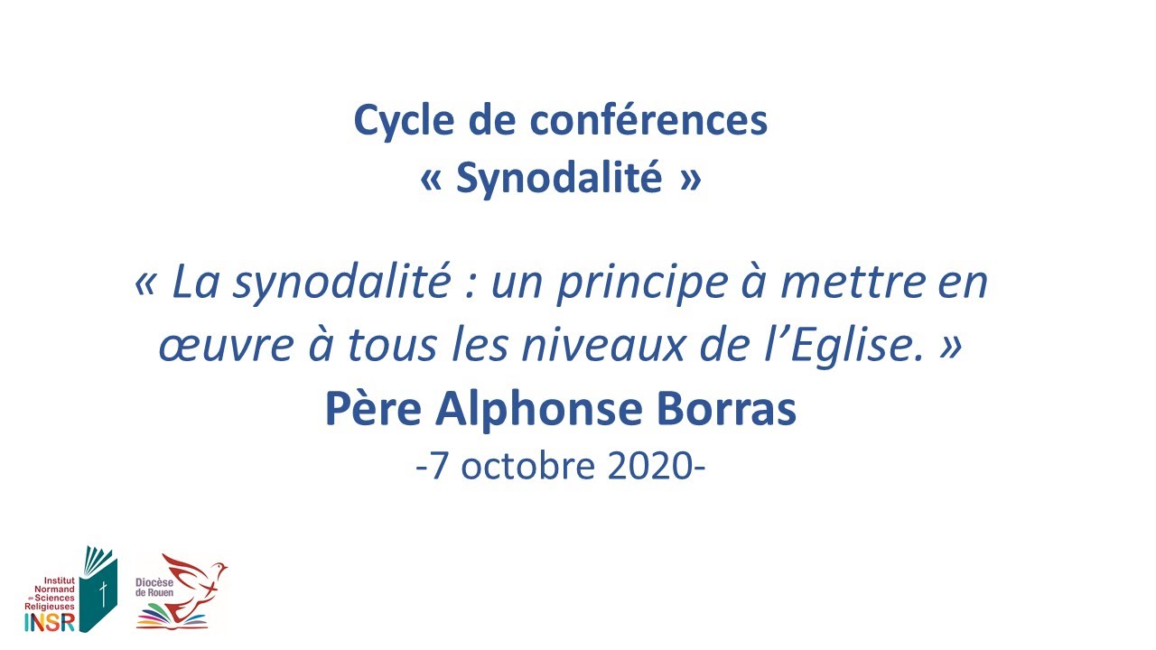 Conférence sur la synodalité par le Père Alphonse Borras - YouTube