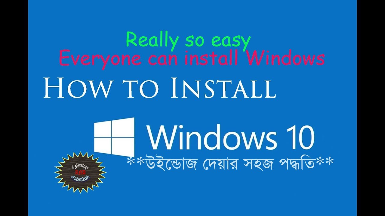 How to install windows 10 step by step (LiVE) - YouTube