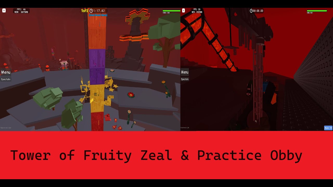 (JToH Ashen Towerworks) Tower of Fruity Zeal and Practice Obby ...