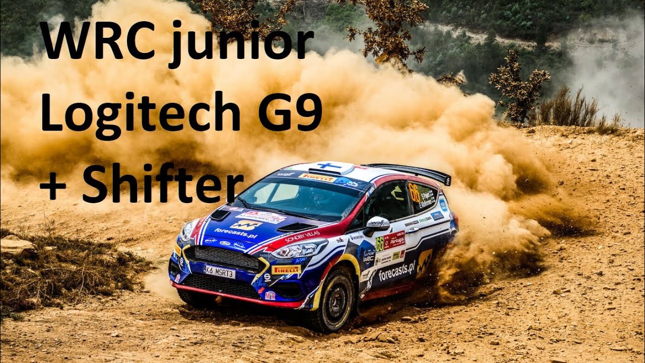 WRC Junior PRACTICE with Logitech G9 + SHIFTER - YouTube