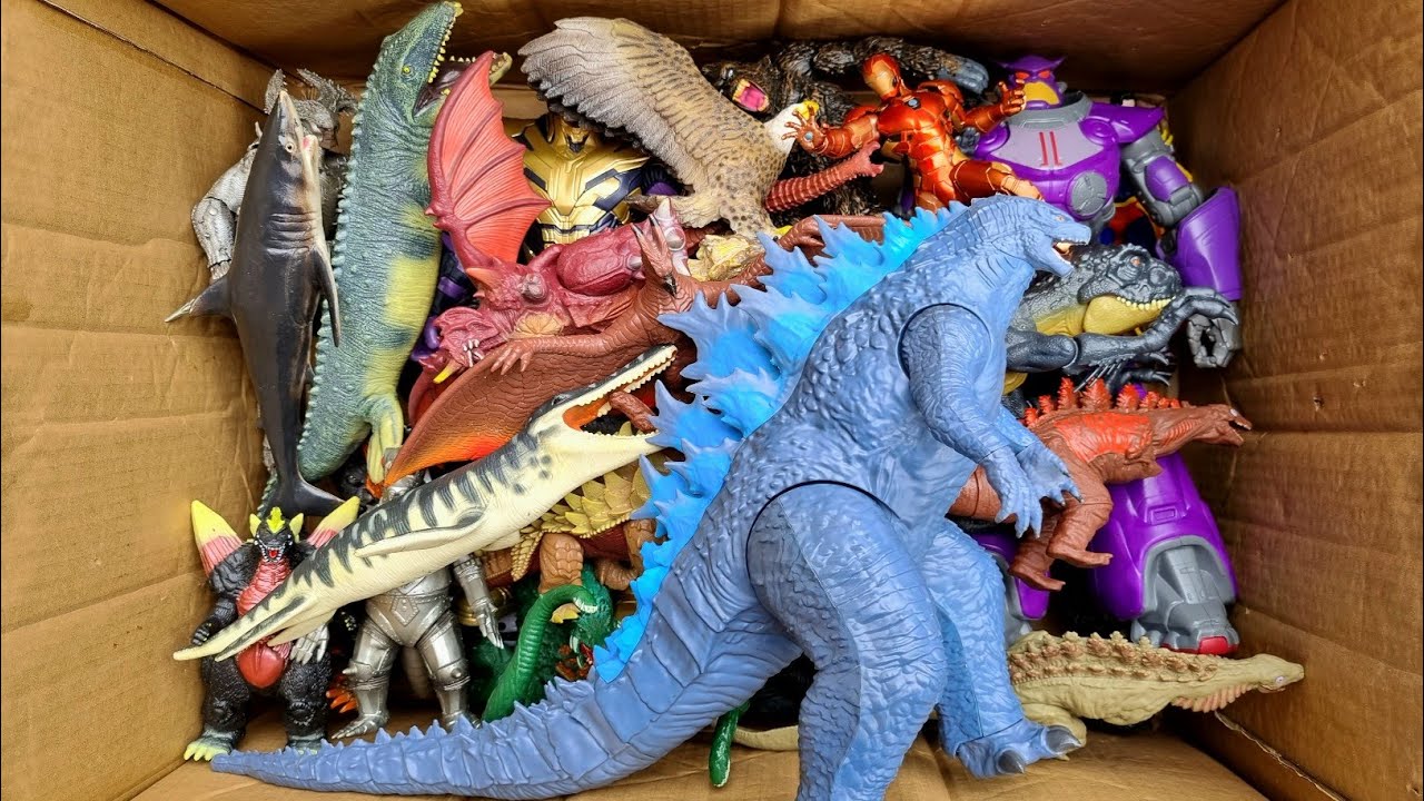 Satisfying with toy godzilla,kong,t-rex,shark,mosasaurus,spiderman ...