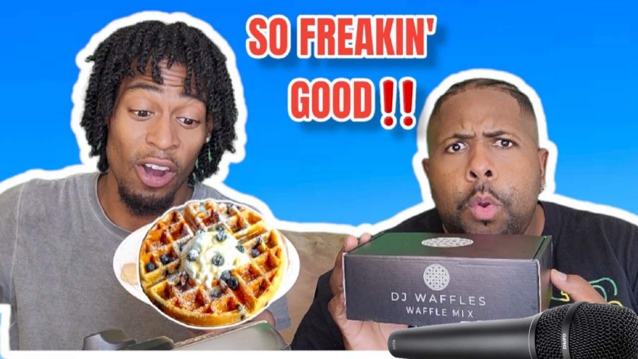 Trying some of the best waffles you will ever eat - YouTube
