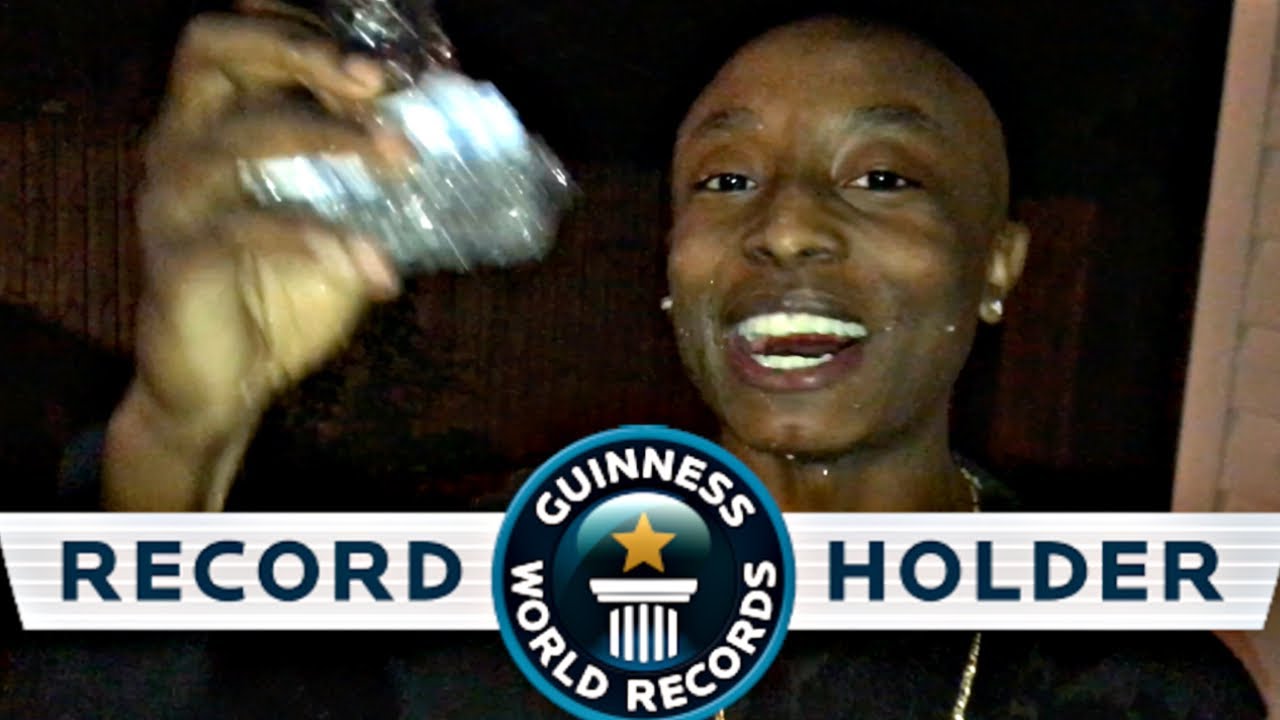 Fastest Time To Drink 500 Milliliters Of Bottled Water (NEW WORLD ...