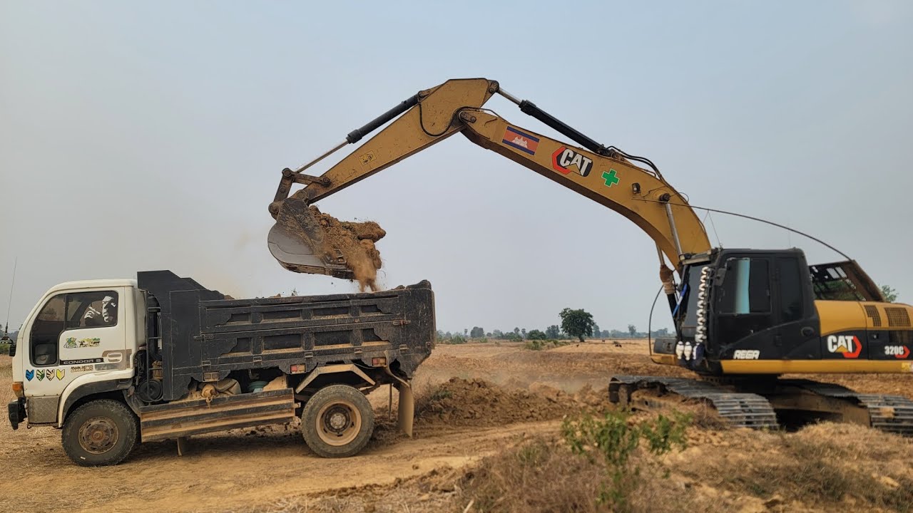 Excavator CAT 320c body and land truck 6 unit | Tractor 6600FORD | land ...