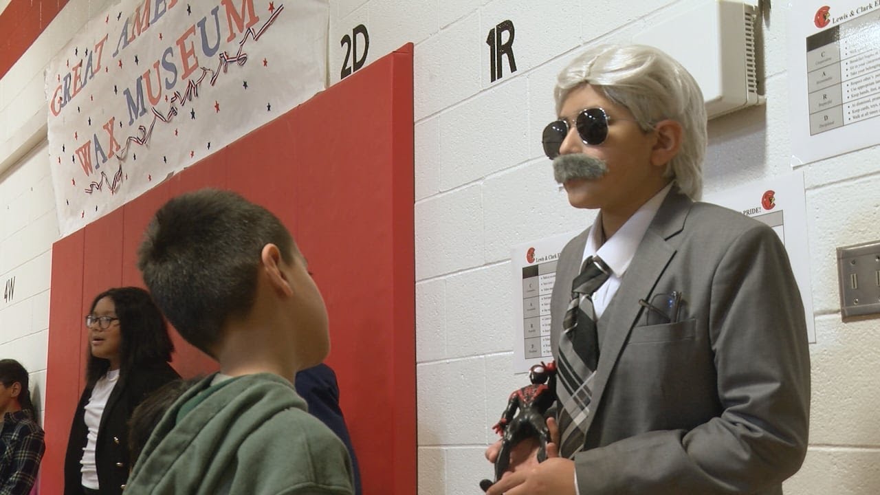 5th graders at Lewis and Clark Elementary present their ‘Great American ...