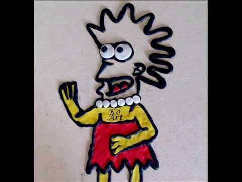 The Simpsons - How to draw Lisa Simpson out of clay - YouTube