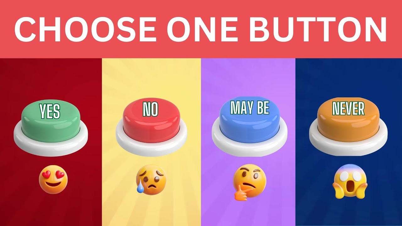 CHOOSE ONE BUTTON | YES | NO | MAY BE | NEVER CHALLENGE 🟢🔴🟣🟠 | PART 2 ...