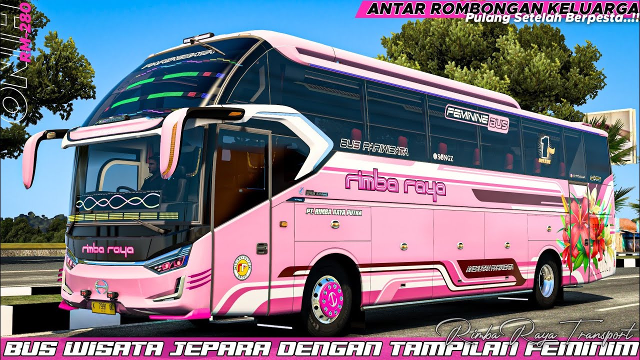 Bus Rimba Raya SR3 Drop Rombongan di Lingkar Demak | ETS 2 Indonesia ...