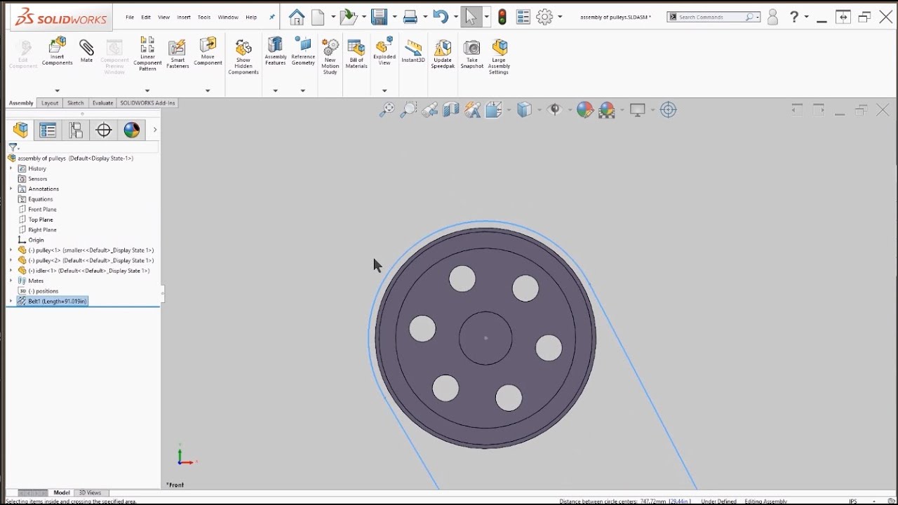 SOLIDWORKS Tech Tip: Working With The Belt And Chain In Assemblies ...