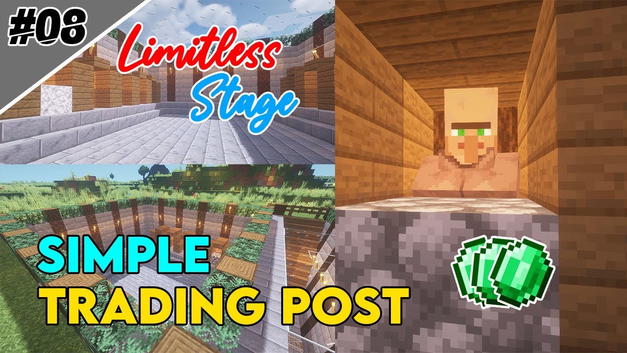 SIMPLE VILLAGER TRADING POST || Limitless Stage #08 - YouTube