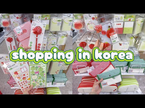 shopping in korea vlog 🇰🇷 daiso stationery haul 🍅🍏 fruit series mini binder, sticker & more!
