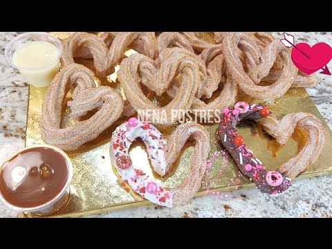 💜💛 CHURROS EN FORMA DE CORAZON 💘 14 de Febrero 👫💋 - YouTube