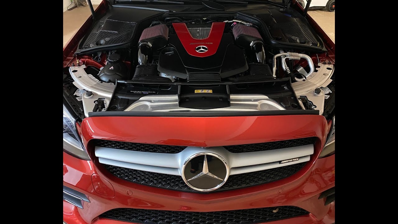 Mercedes C43 BMS Dual Air Intake Installation - YouTube