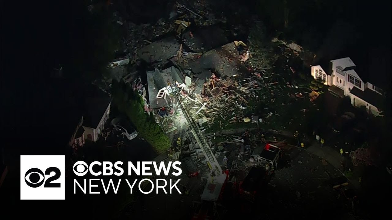 Video shows aftermath of apparent house explosion in New Jersey - YouTube