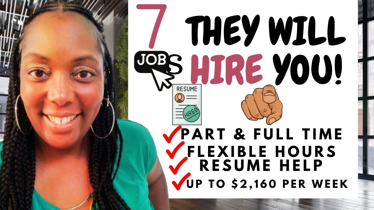 7 Hiring Immediately Work from Home Jobs Paying Up To $2,160 Per Week ...