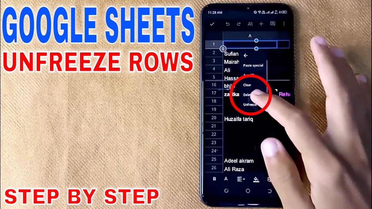 How To Unfreeze Rows In Google Sheets YouTube How To Unfreeze Rows In Google Sheets YouTube