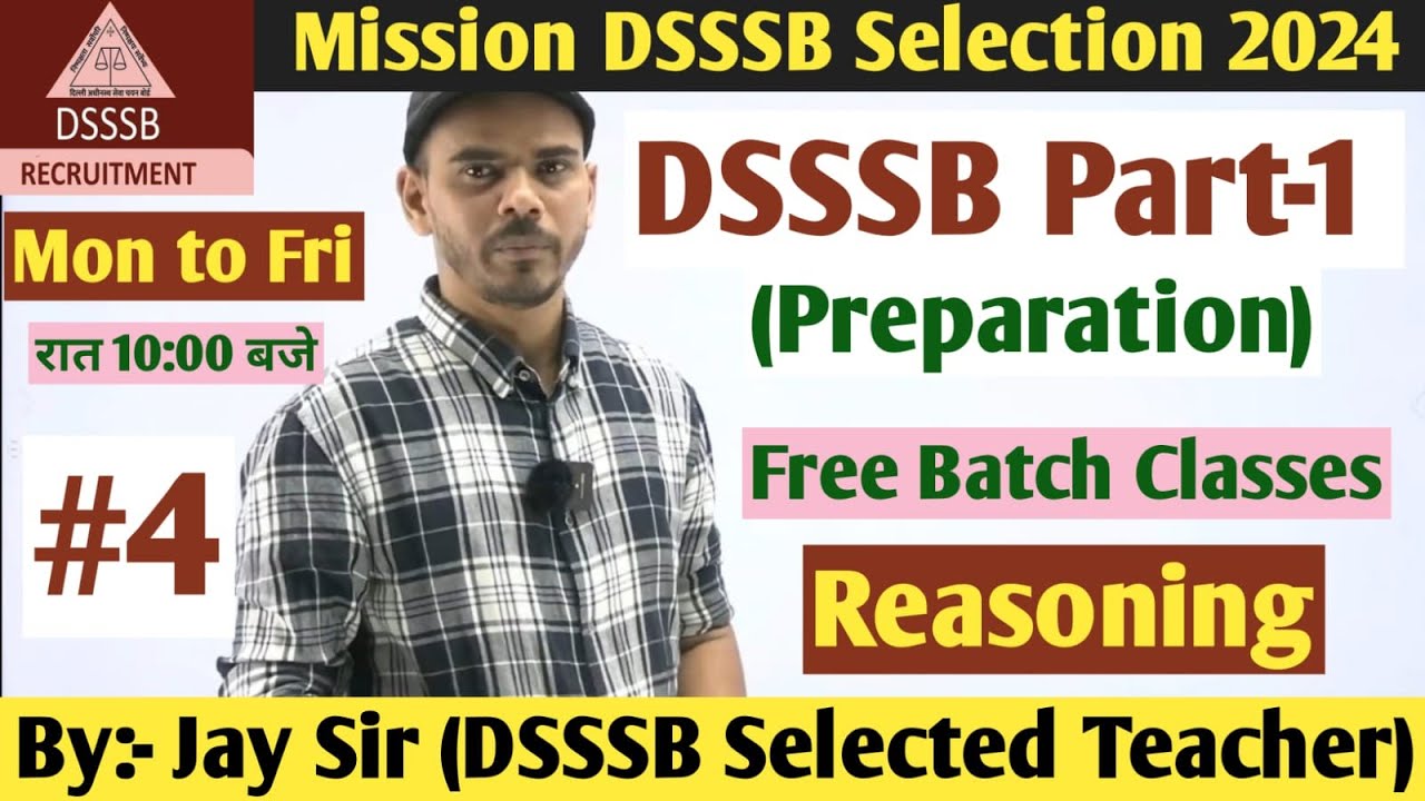 Class-04 | DSSSB-Part-1 Complete Preparation | Reasoning Class ...