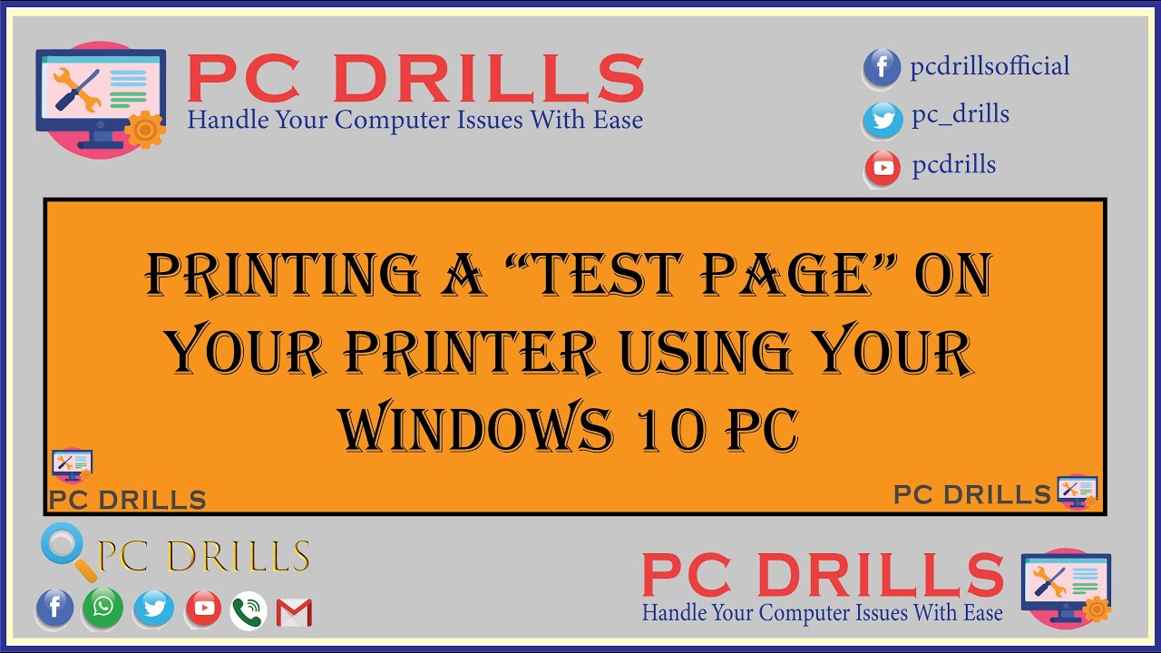 Printing a test page on windows 10 | PC Drills - YouTube