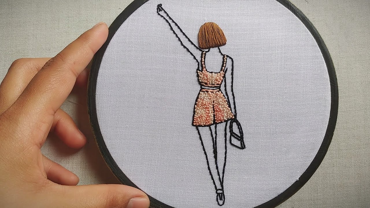 Amazing Hand Embroidery Girl Tutorial || Hand Embroidery For Beginners ...