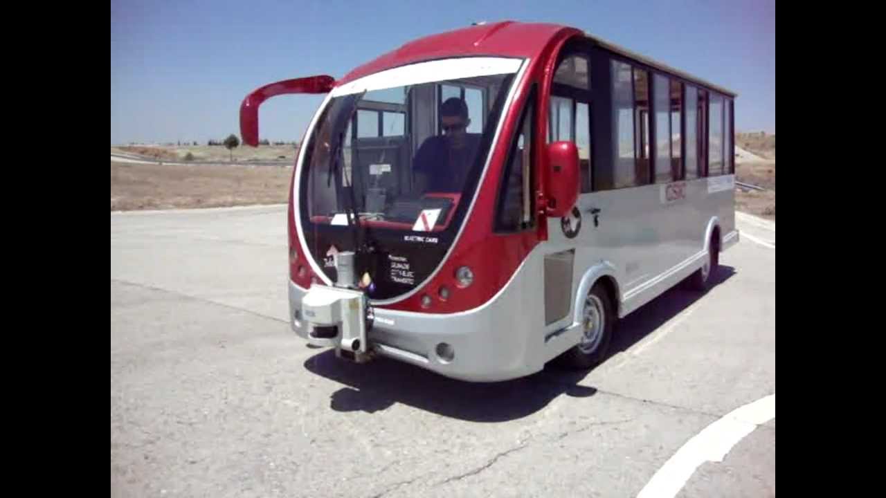 IV'12 Demo of an autonomous electric mini-bus (2) - YouTube