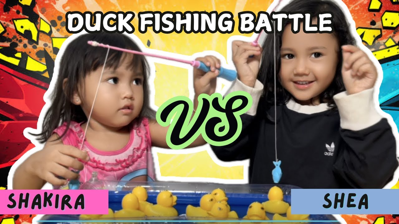 Shaki & Shea Unbox Toy Ducks 🦆 | Fun Duck Fishing Battle! 🎣🐥 - YouTube