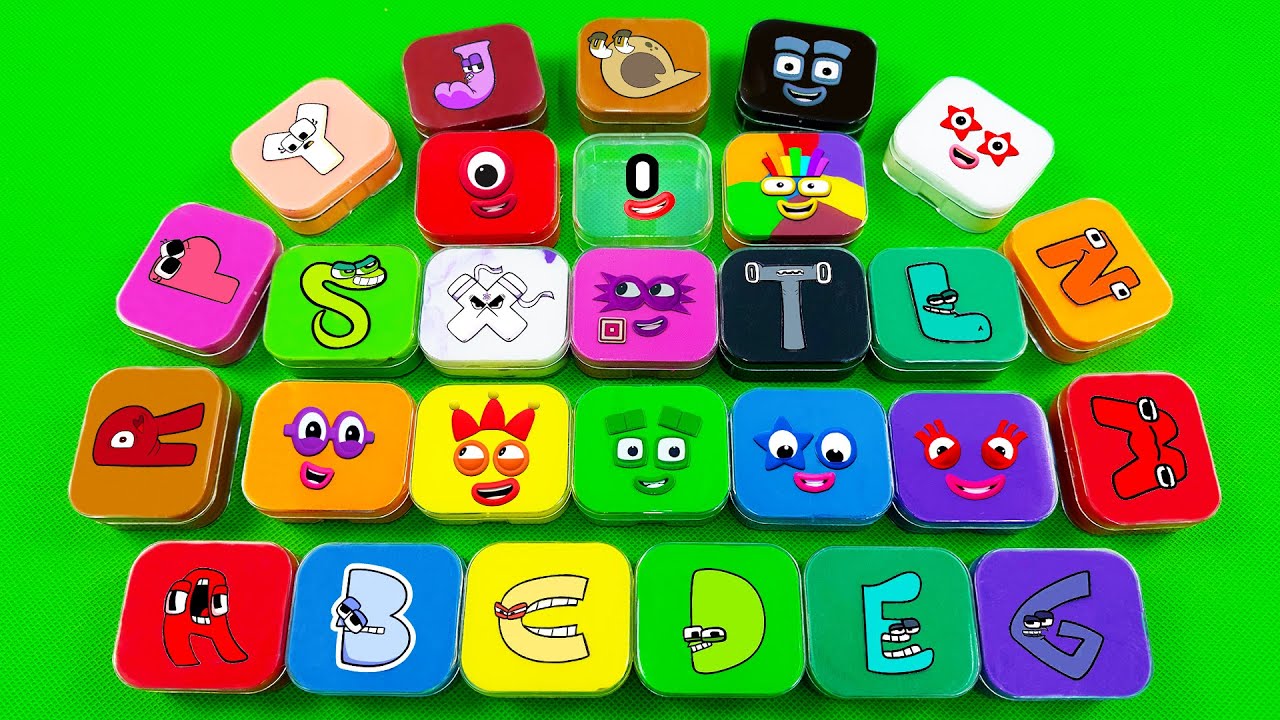 Alphabet Lore - Looking For A-Z SLIME With Rectangle Clay Coloring Mix ...