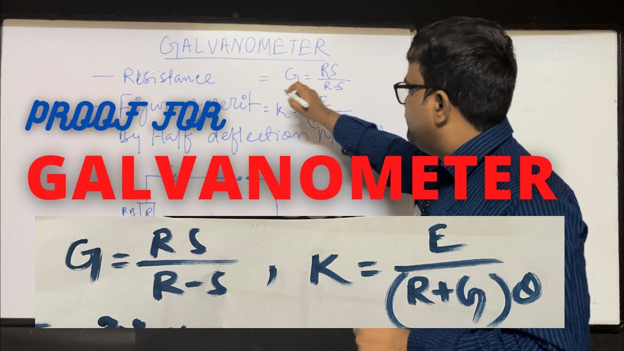 Derivation for Galvanometer resistance using half deflection method and ...