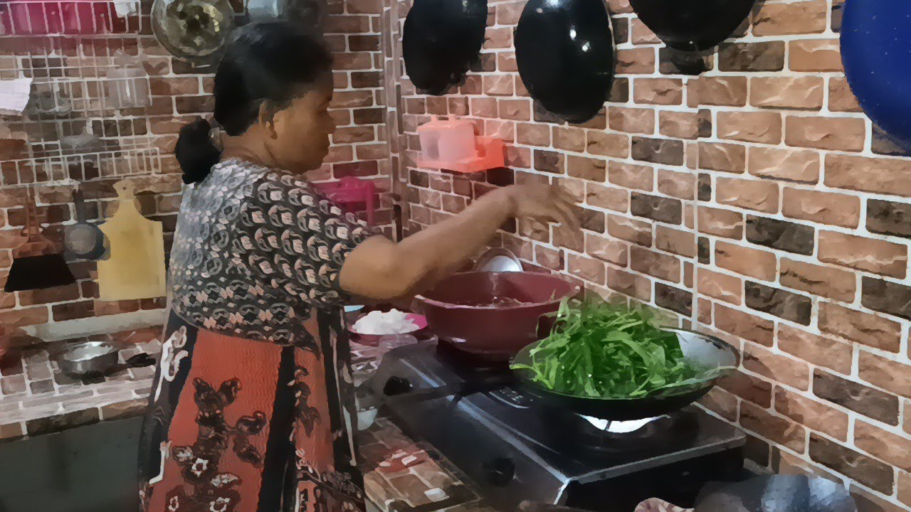 Masak buat sarapan - oseng² kangkung, di rindu langsung - YouTube