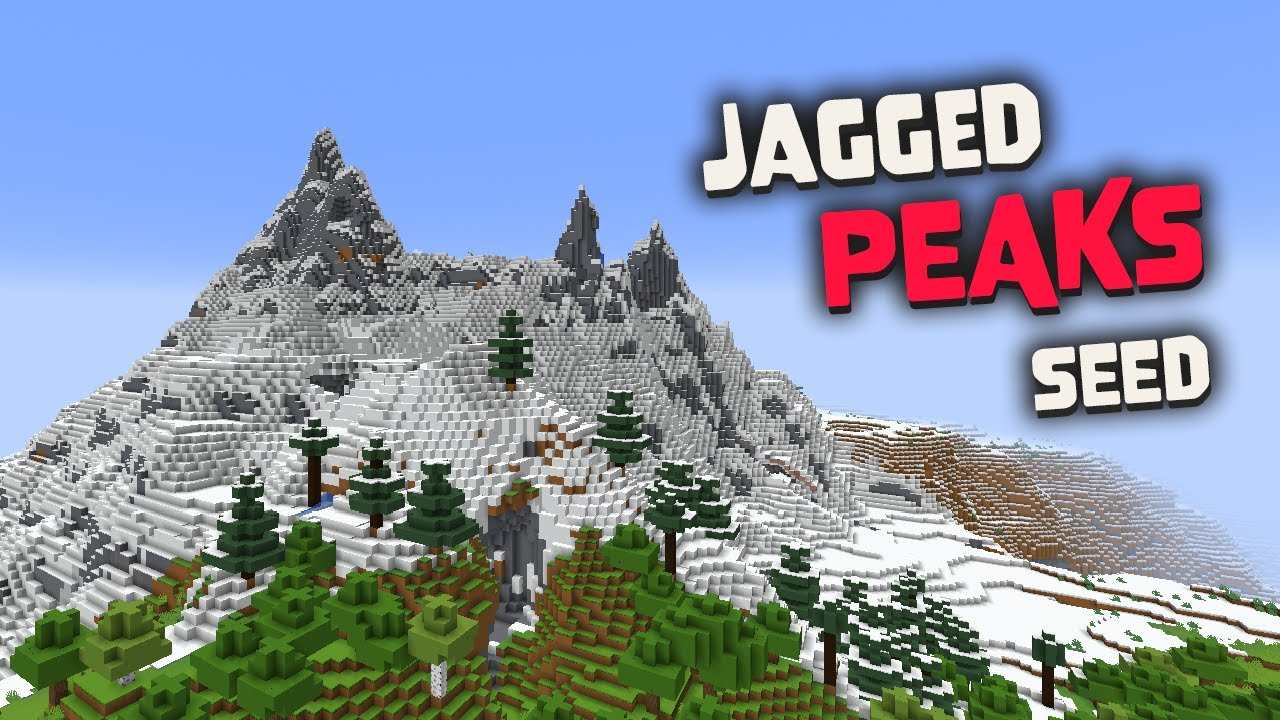 Jagged Peaks Valley Seed for Minecraft 1.19 with Abandoned Village ...
