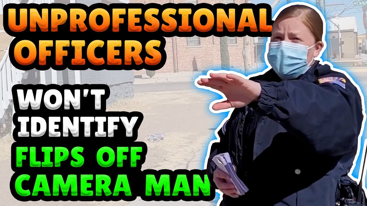 Cop Flips Off Bystander and Runs Away - YouTube