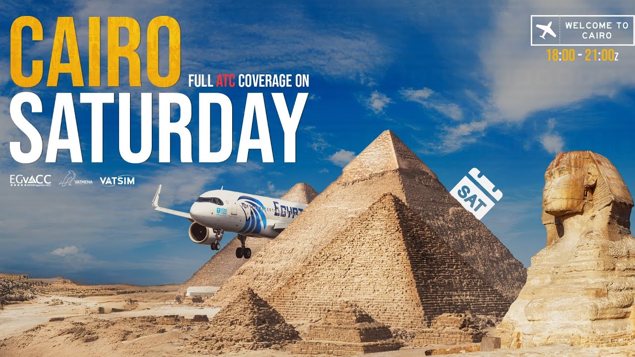 🔴 LIVE | Realistic ATC at Cairo (HECA) | VATSIM Ground Control in ...