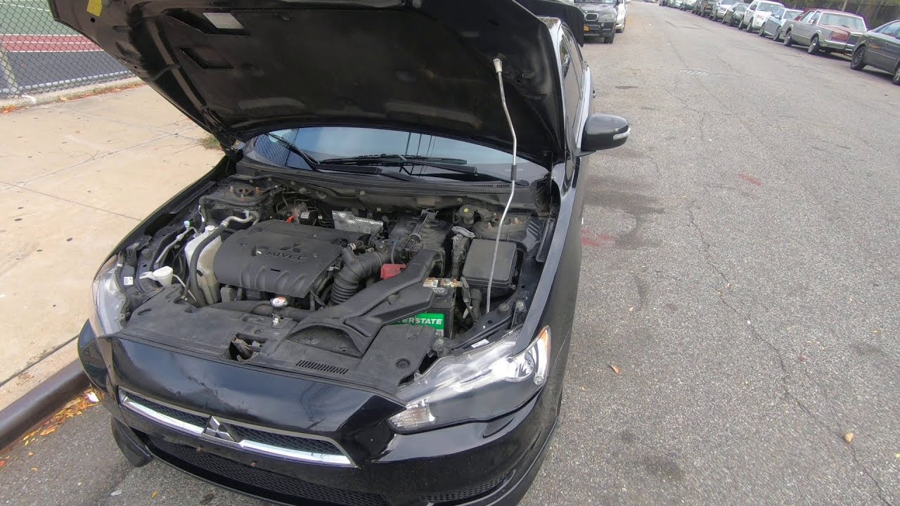 How to replace AIR FILTER on 07-15 Mitsubishi Lancer 2015 2014 2013 ...