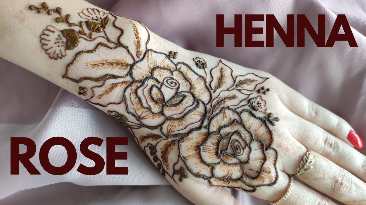 Simple henna rose tattoo tutorial || Hina Henna - YouTube