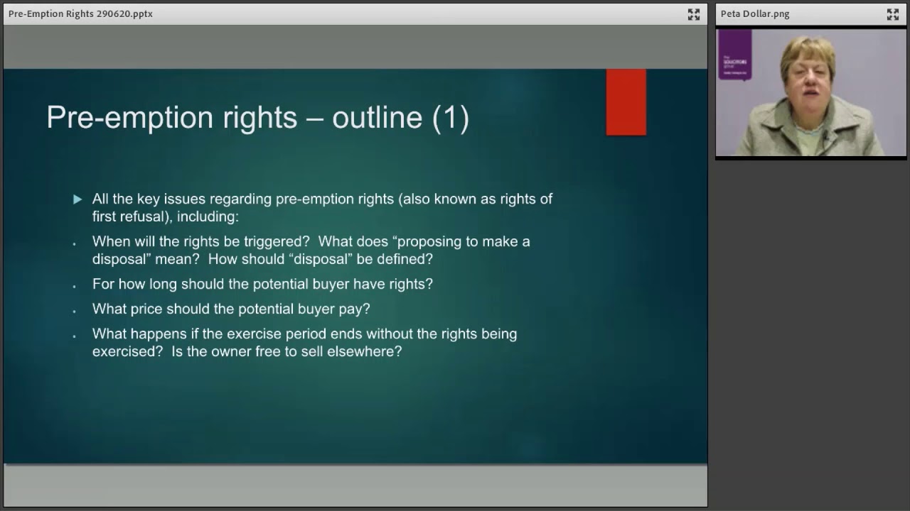 Webinar preview: Pre-Emptive Rights - Tips and Traps - YouTube