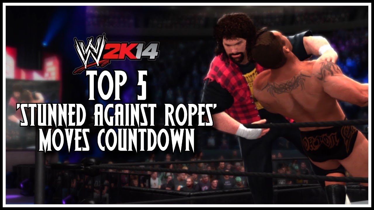WWE 2K14 - Top 5 'Stunned Against Ropes' Moves Countdown! - YouTube