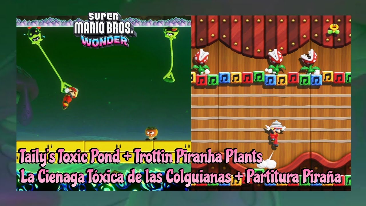 Taily's Toxic Pond + Trottin Piranha Plants | Super Mario Bros Wonder 🎮 ...