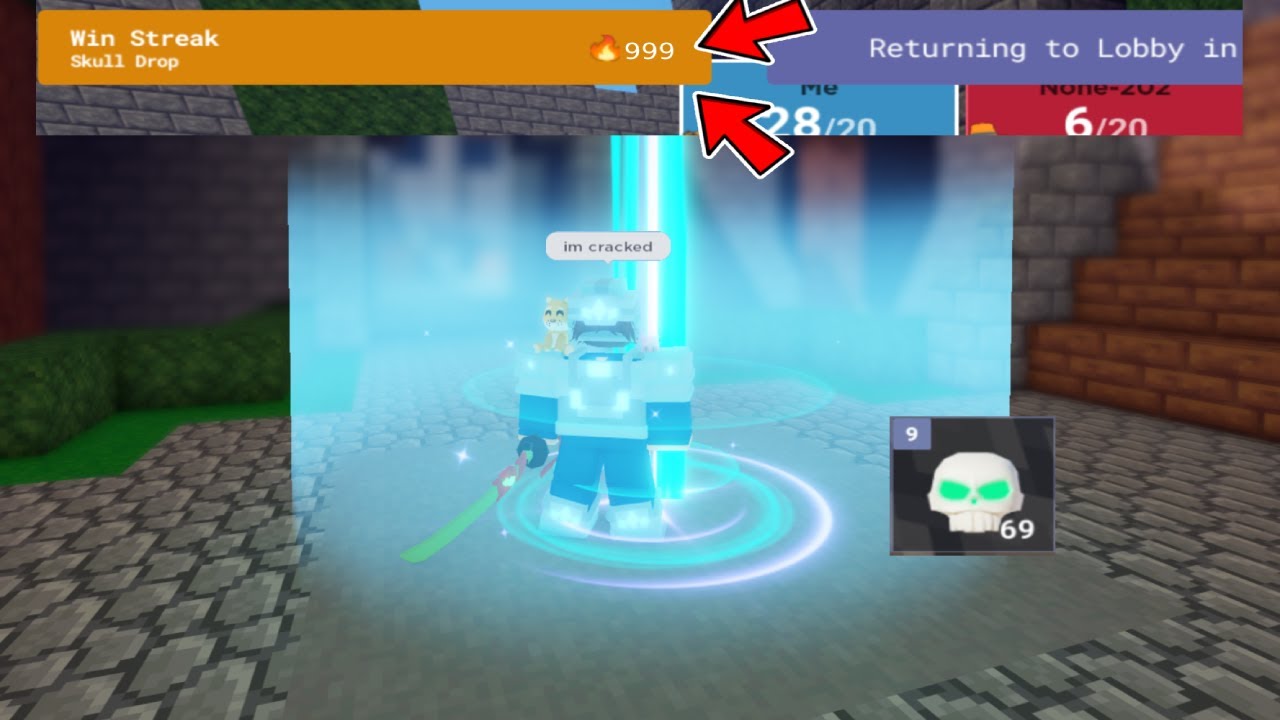 I became the BEST player in the new Skull Drop mode in Roblox BedWars ...