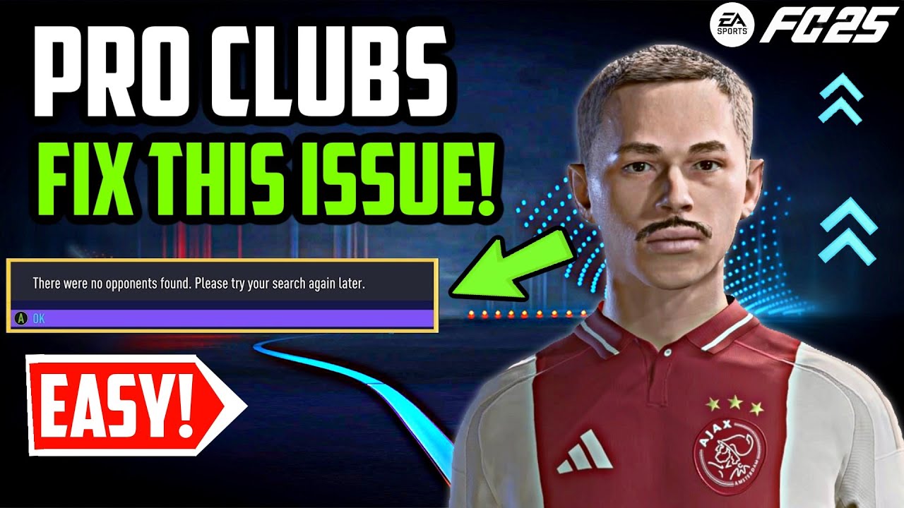 HOW TO FIND MATCHES *INSTANTLY* "FIX NO OPPONENTS FOUND" IN EA FC 25 PRO CLUBS... - YouTube
