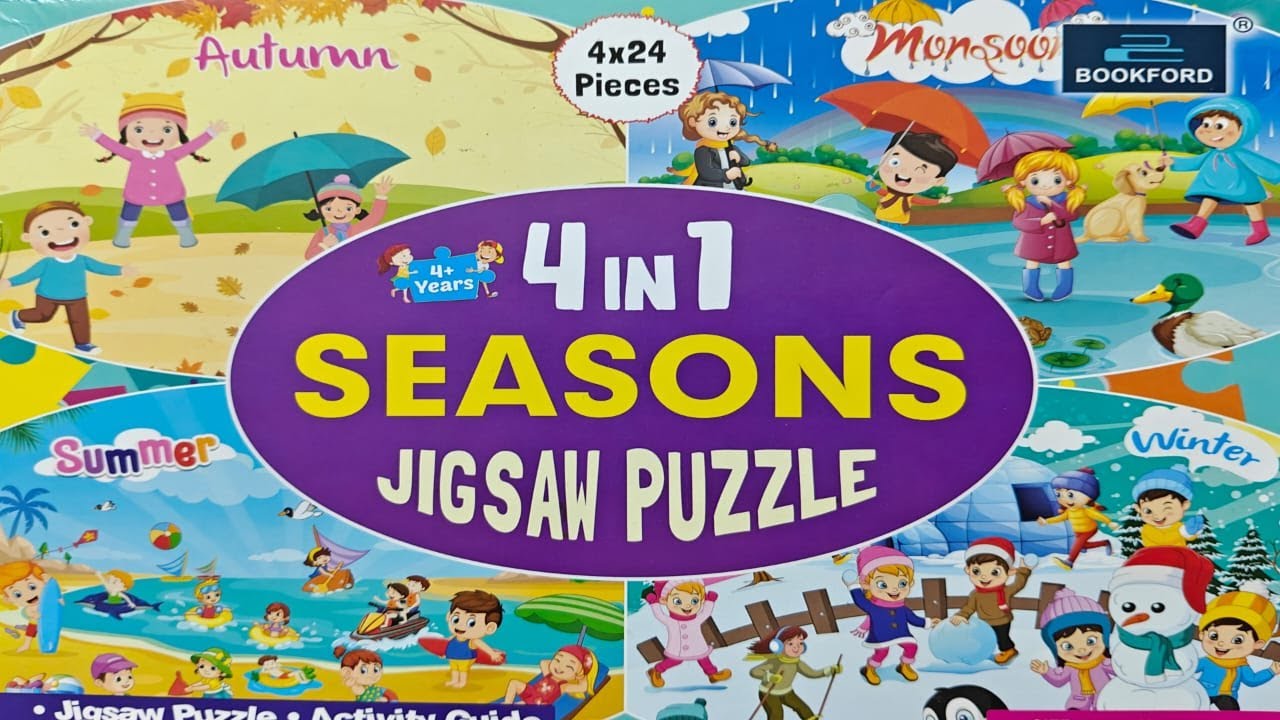 Puzzles Activity for Kids || Learn Four Seasons - Autumn, Monsoon ...