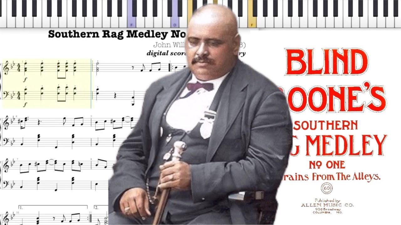 Southern Rag Medley No. 1 by Blind Boone (1908, Ragtime piano) - YouTube
