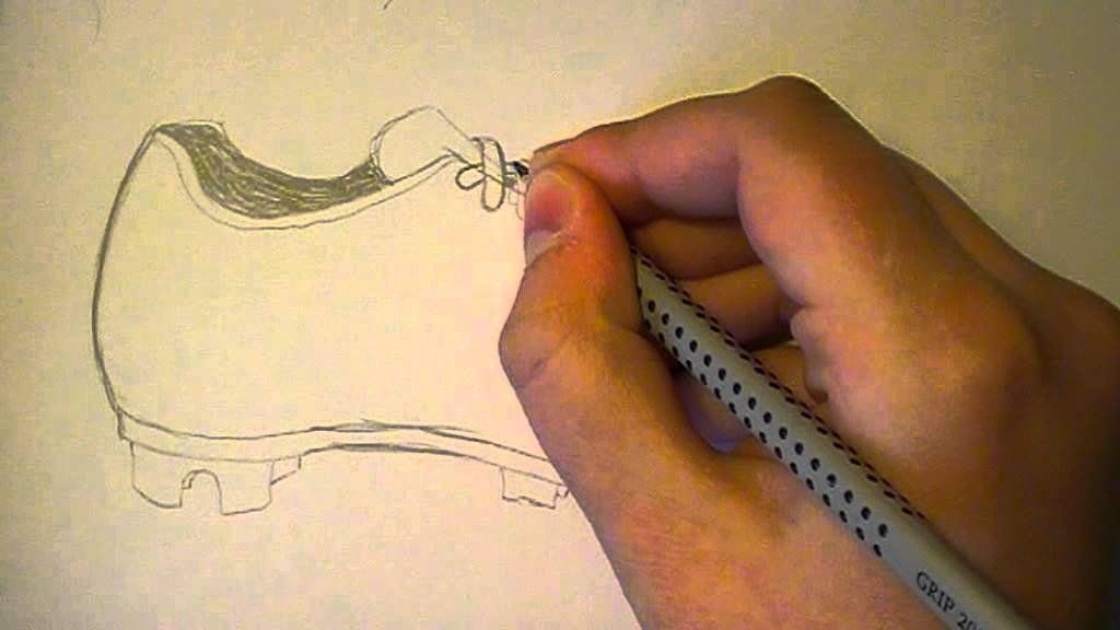 Lær at tegne EN FODBOLDSTØVLE | HVORDANTEGNERJEG.DK - YouTube