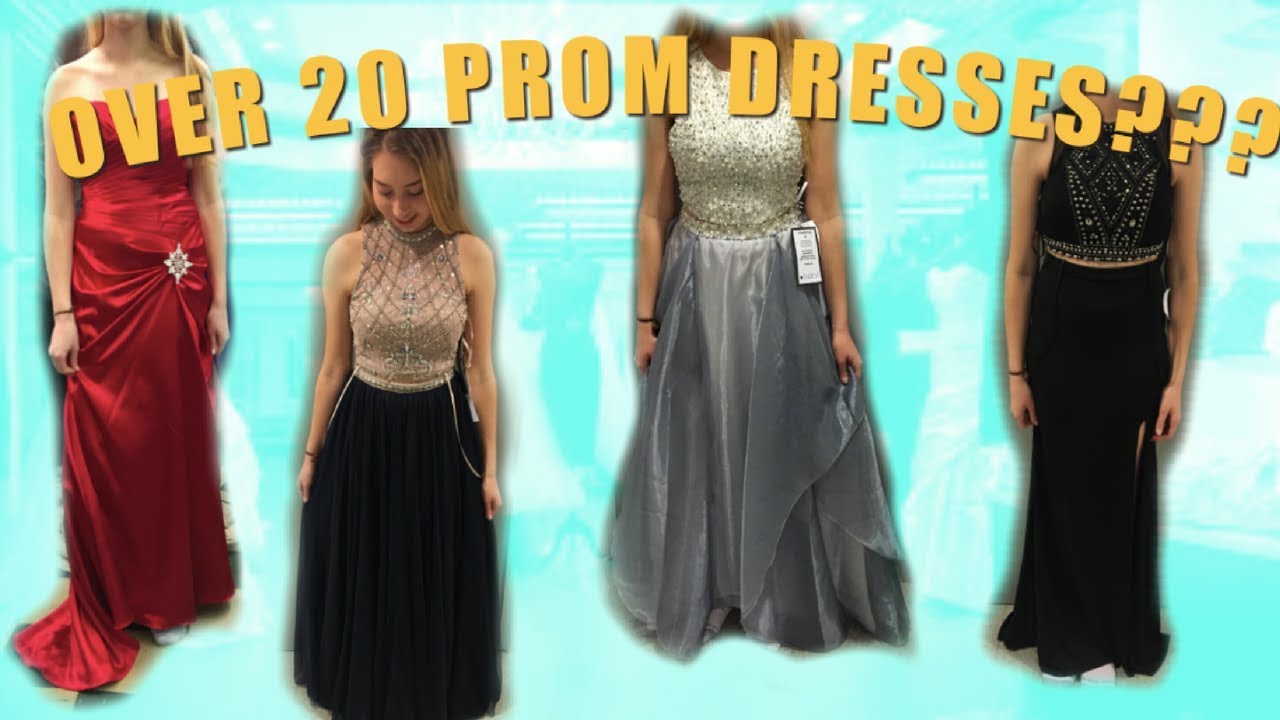 Trying on PROM dresses!! (WHICH ONE DID I GET?) - YouTube