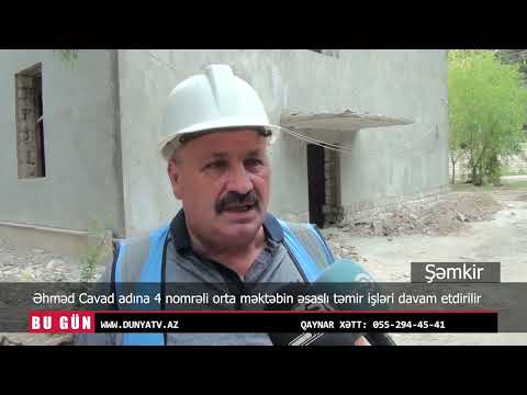 Şəmkir rayon Əhməd Cavad adına 4 nomrəli orta məktəbin əsaslı təmir işləri davam etdirilir