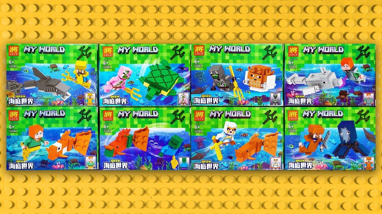 LEGO Minecraft My World Minifigures (knock-off) LELE 33242 - YouTube