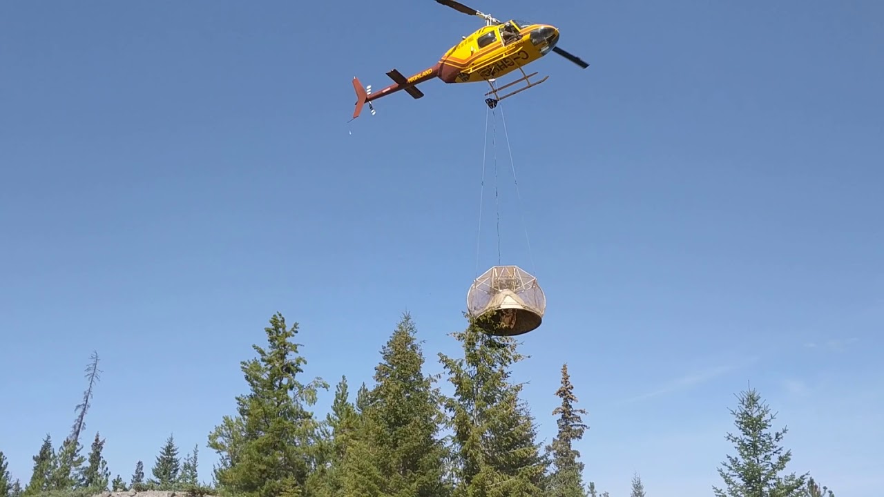 Heli Cone picking - YouTube