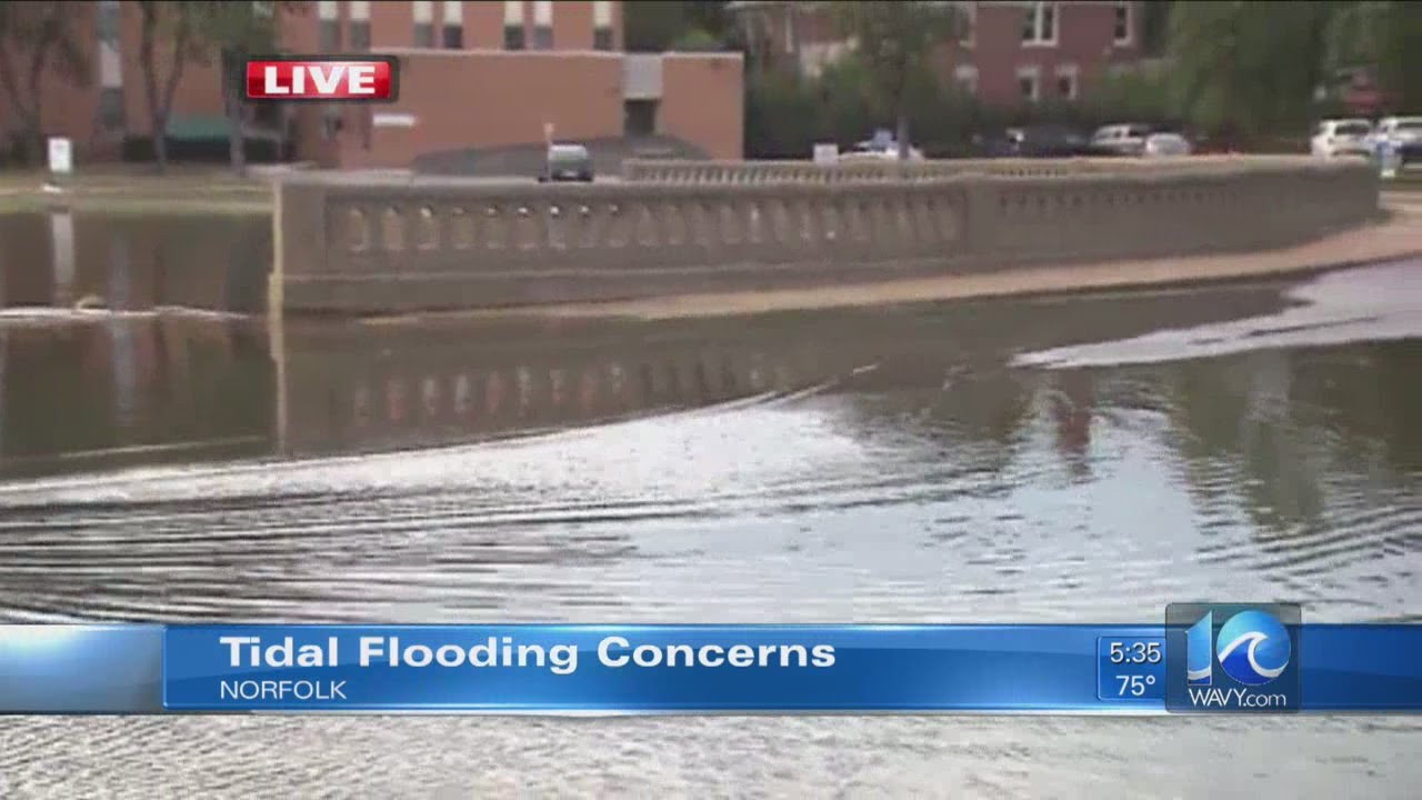 Streets flood near Norfolk's Hague - YouTube