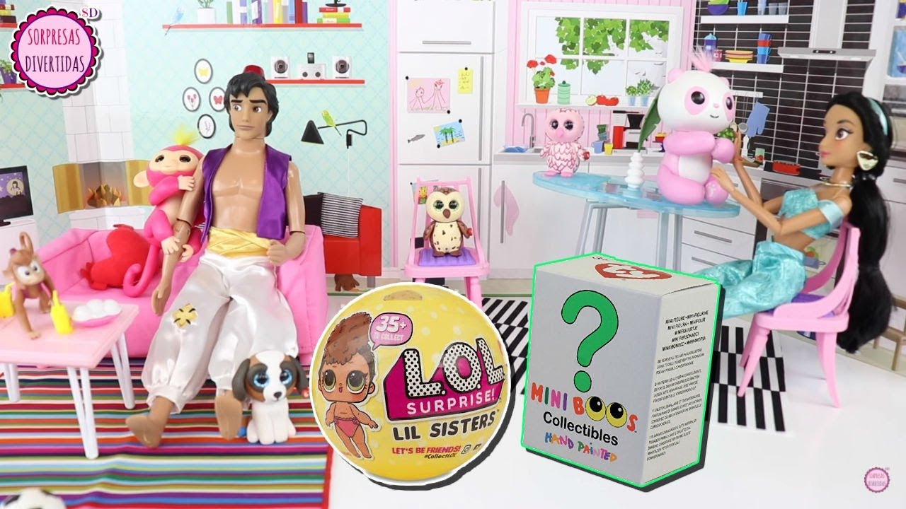 Jasmín y Aladdín adoptan animaleS - Fingerlings Fake, Miniboos juguetes ...